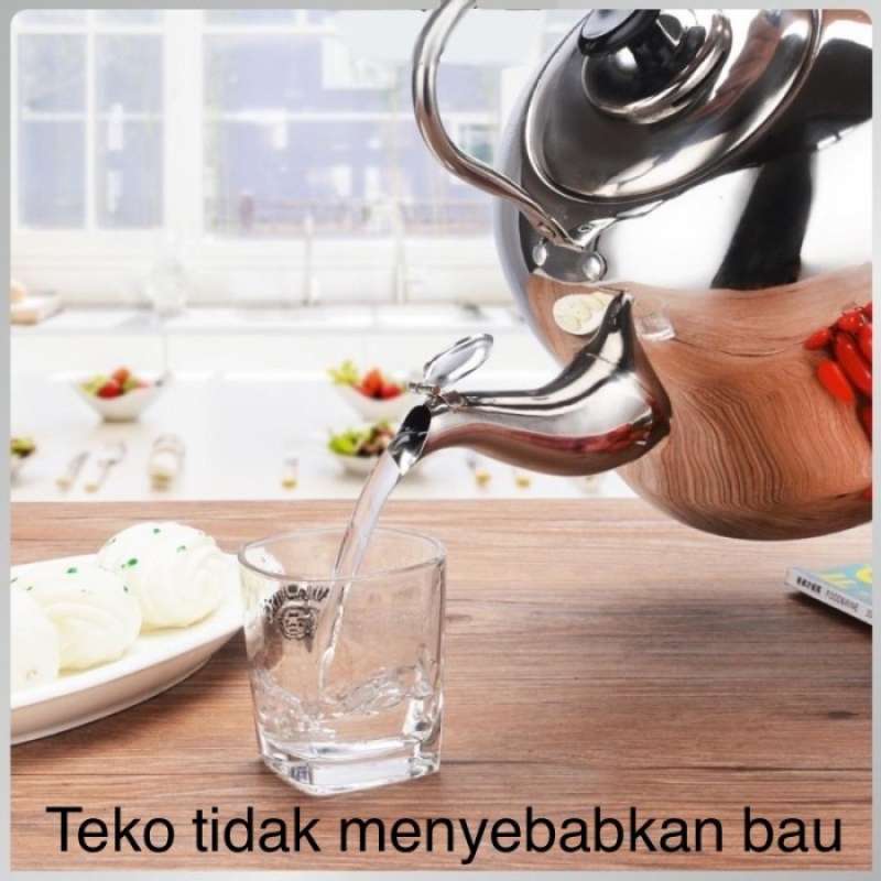 Jual Teko Stainless Steel Ceret Air Panas Ceret Bunyi Siul - Ollahom ...