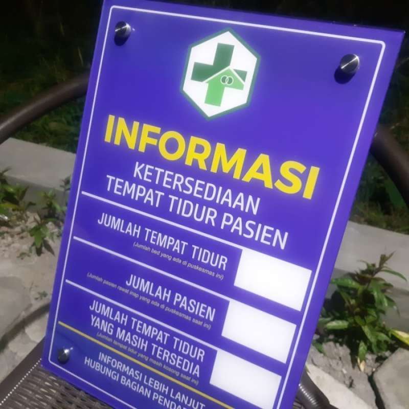 Jual Papan Informasi Ketersediaan Bed Pasien Rawat Inap Berkualitas Di ...