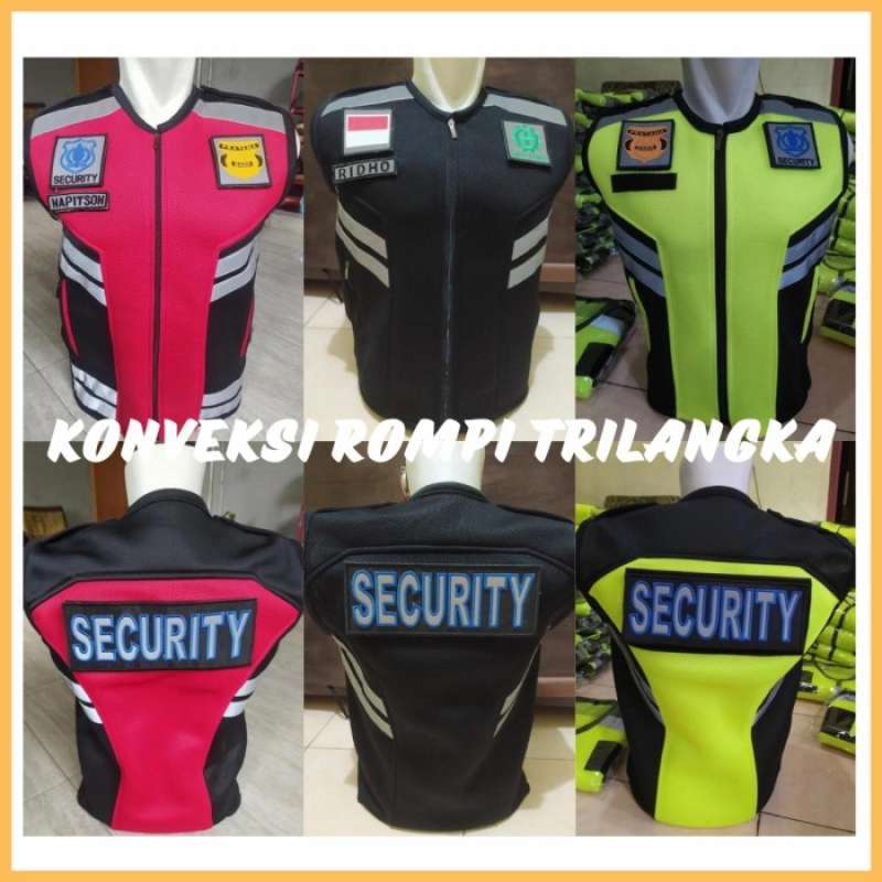 Jual Rompi Security Merah Hitam Rompi Satpam Rompi Lapangan Rompi ...
