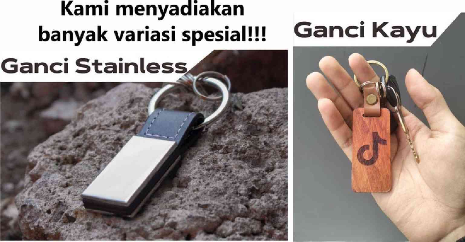 Jual Gantungan Kunci Stainless Steel Custom Grafir Nama, Logo Atau ...
