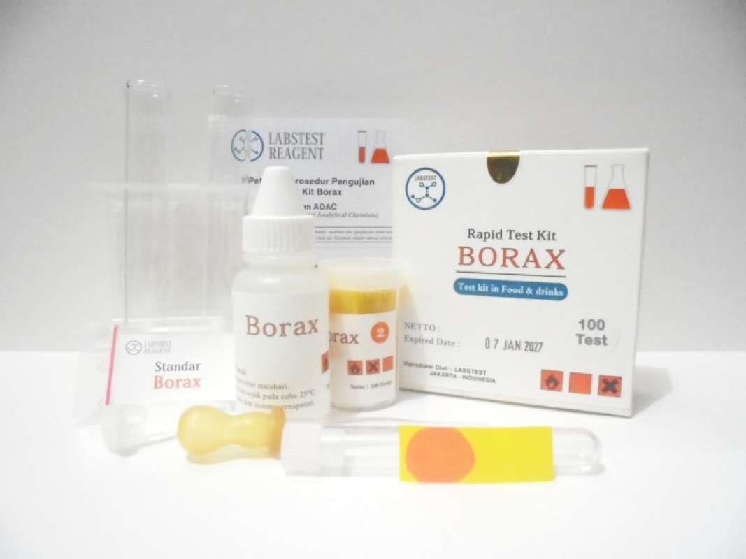 Promo Test Kit Asam Borat / Boron, Rapid Test Pengawet Bleng H3bo3 100 ...