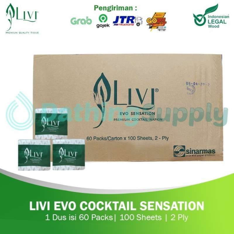 Promo (khusus Gojek/grab) Tissue Livi Evo Sensation 100 Sheet - 1 Dus ...