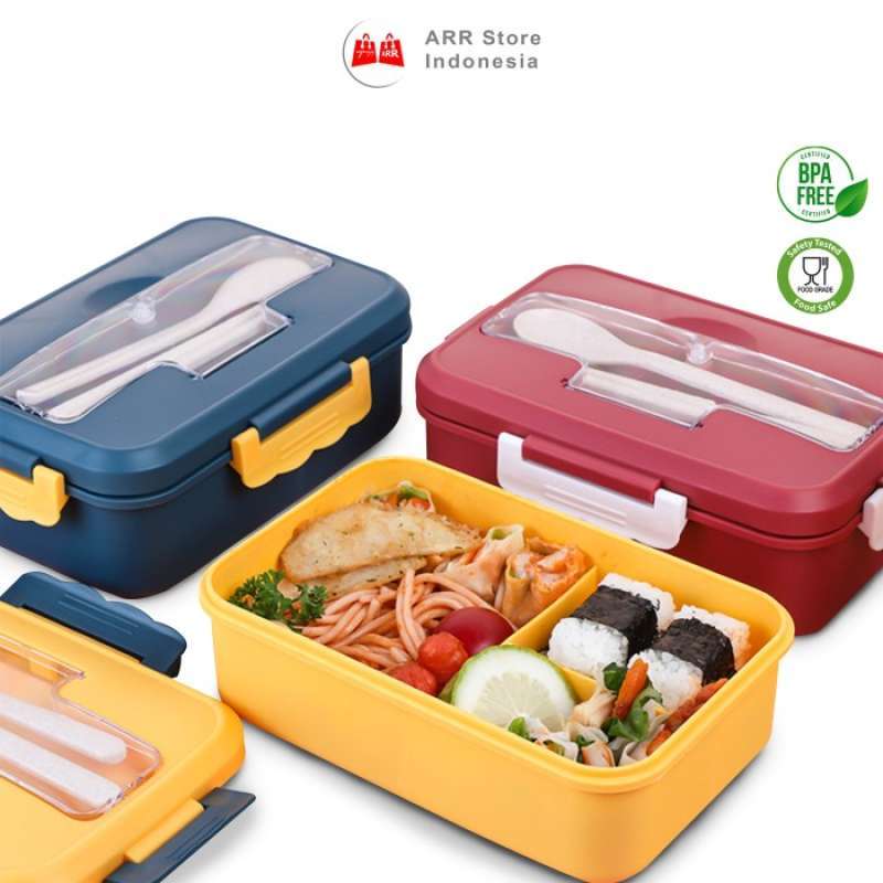 Promo Kotak Bekal Makan Lunch Box Tempat Makan Portable + Alat Makan ...