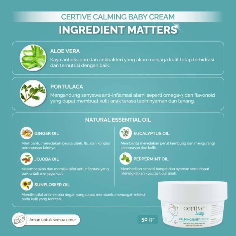 Jual Certive Calming Baby Cream 50gr - Krim Penghangat Dan Pereda Kolik ...