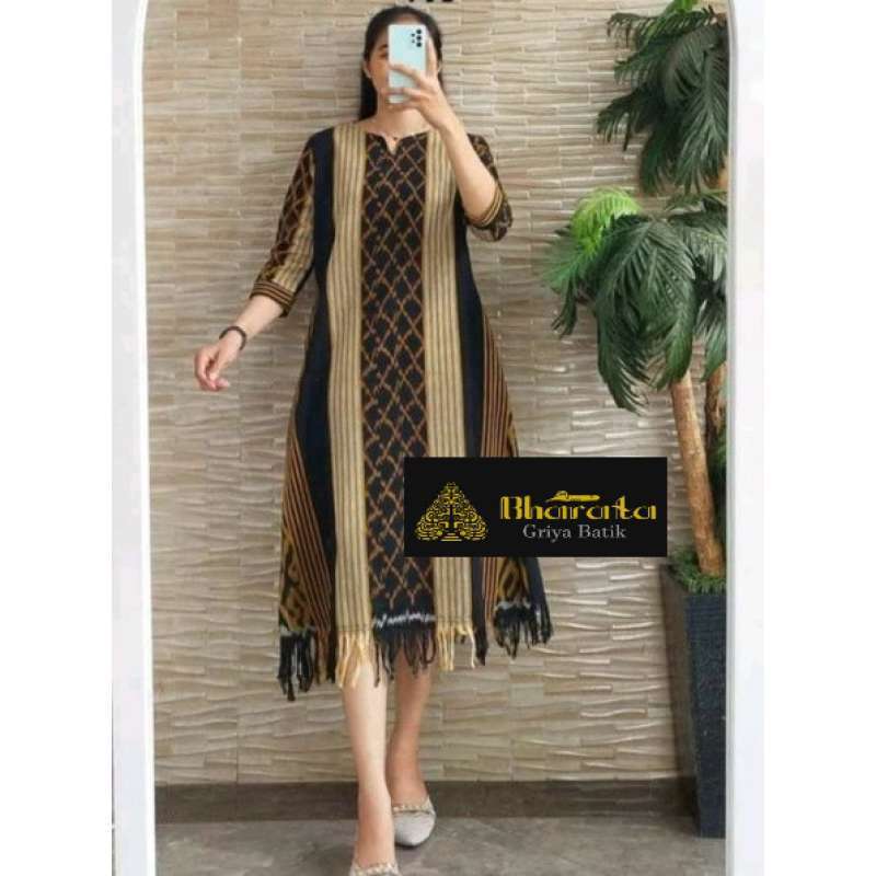 Jual Baju Batik Dress Tenun Ikat Etnik Khas Motif Toraja Jumbo Premium Di Seller Zati Shop ...