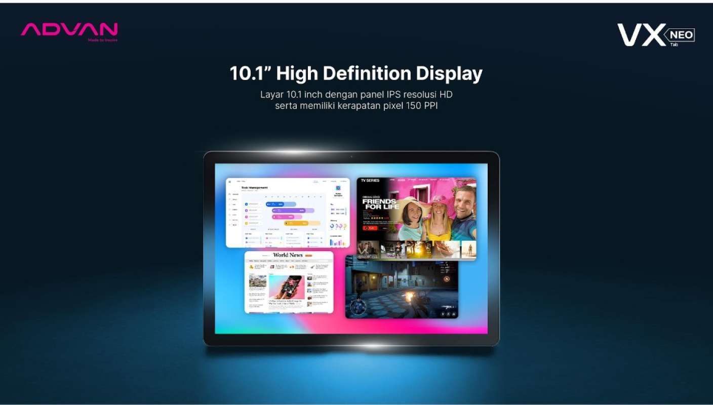 Jual Advan Tab Vx Neo 4/128gb 4g Garansi Resmi Di Seller Senjaya ...
