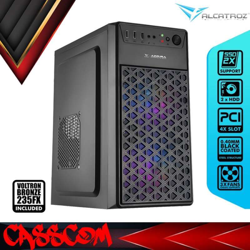 Jual Casing Pc Alcatroz Azzura Compacto Series M-atx + Psu - Computer ...