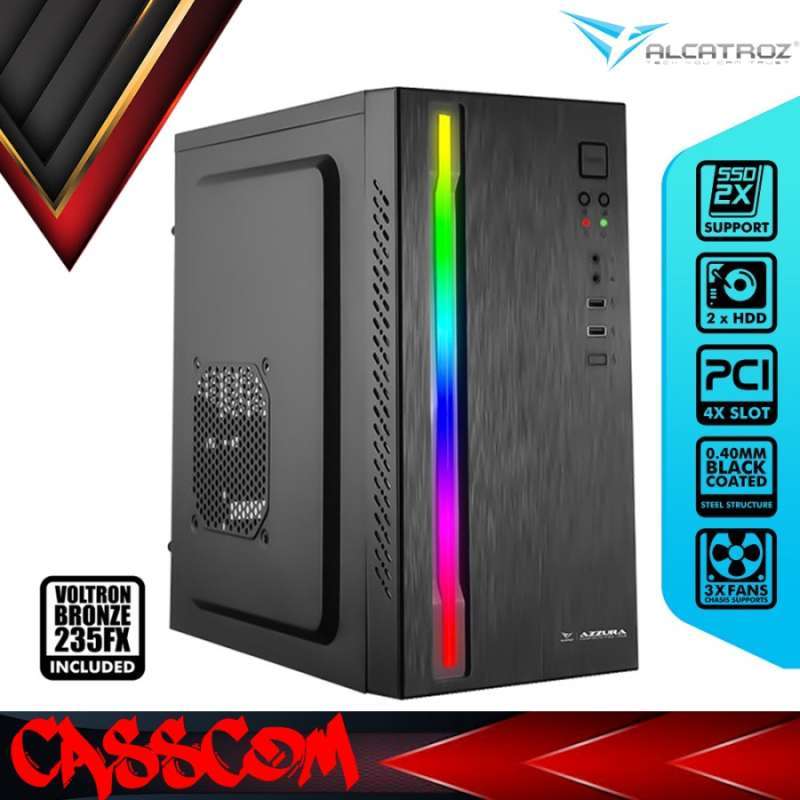 Jual Casing Pc Alcatroz Azzura Compacto Series M-atx + Psu - Computer ...