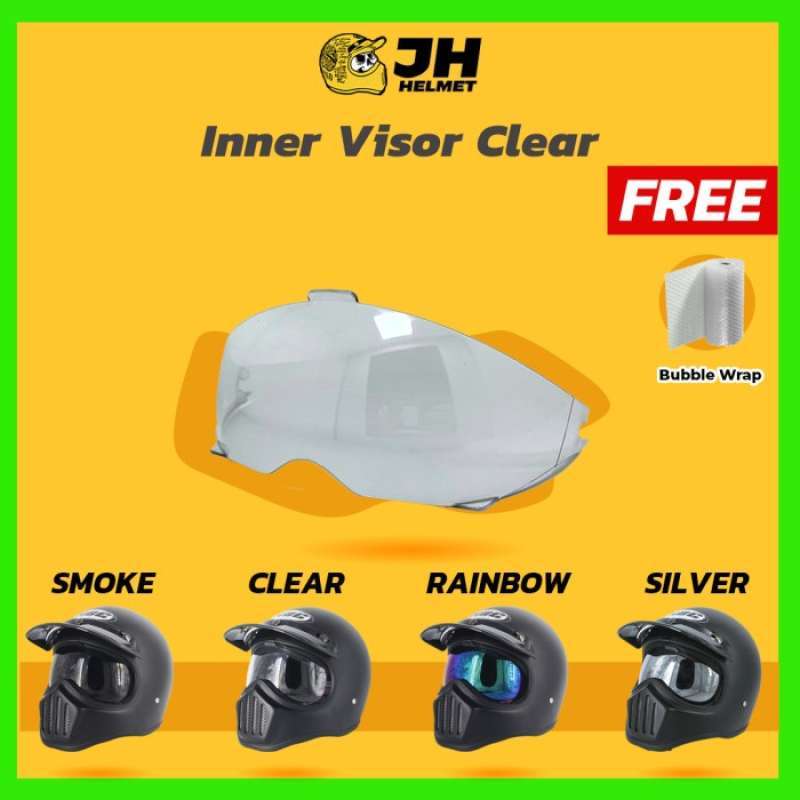 Promo Kaca Inner Visor Silver Helm Cakil Hbc | Kaca Helm Cakil - Clear ...