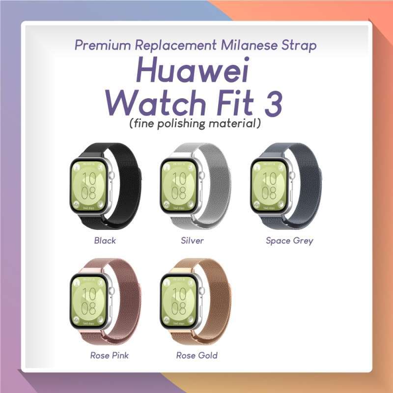 Jual Strap Stainless Milan For Huawei Watch Fit 3 Tali Jam Tangan ...