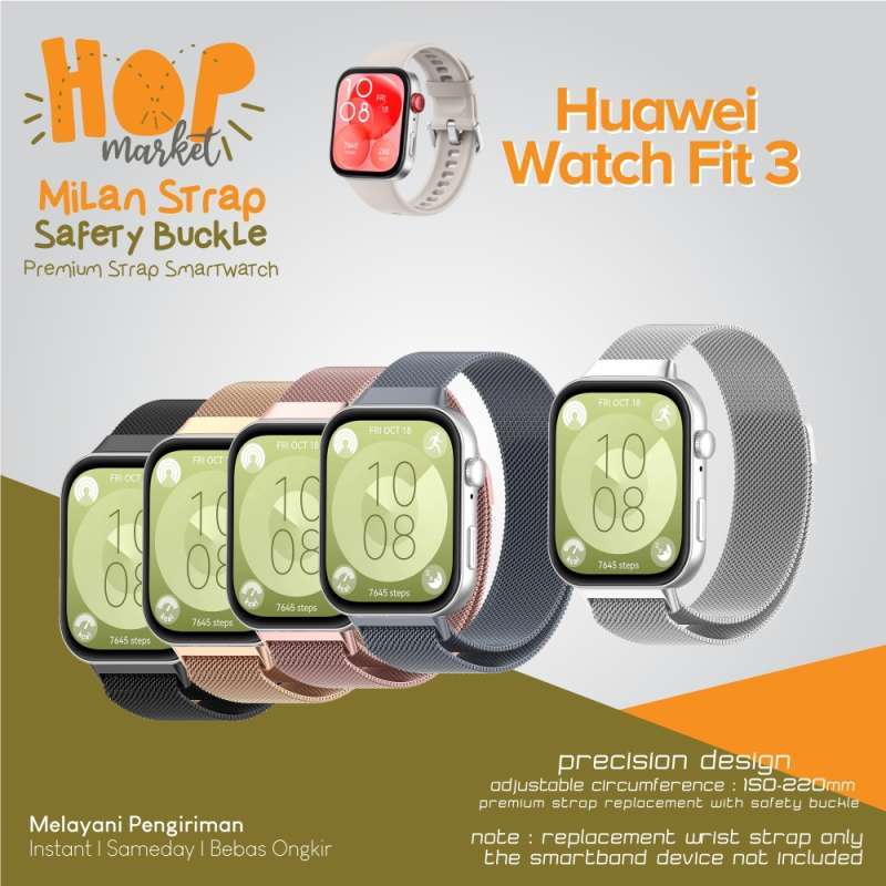 Jual Strap Stainless Milan For Huawei Watch Fit 3 Tali Jam Tangan ...
