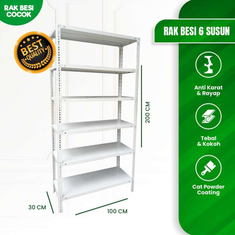 Promo Rak Besi 30x100x200 6 Susun New Diskon 16% Di Seller Smartans ...