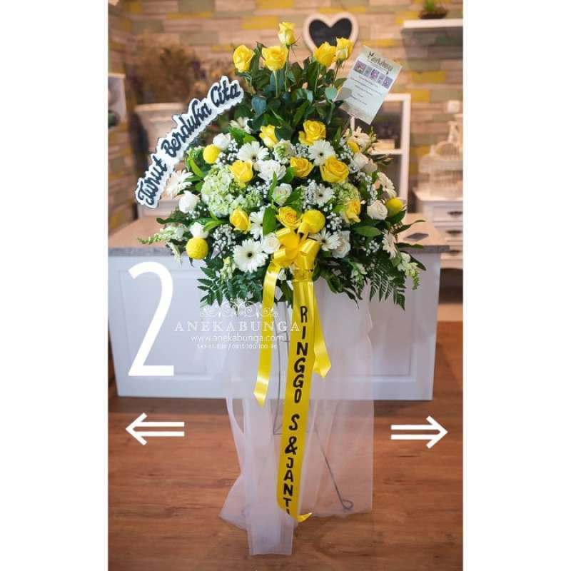 Promo Standing Flower Besi Karangan Bunga Fresh Asli Duka Cita ...