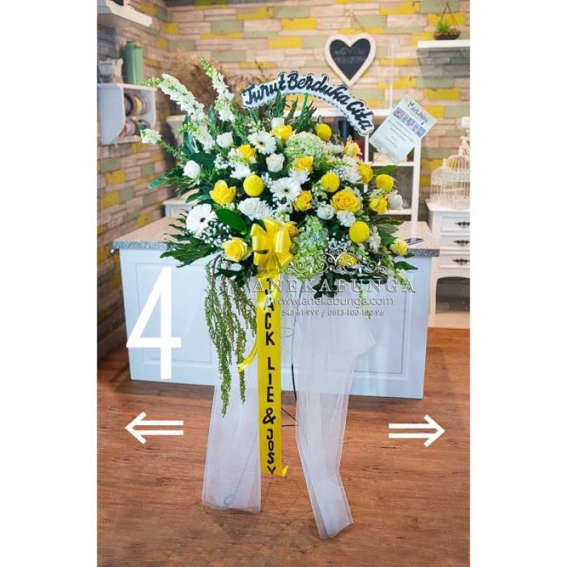 Promo Standing Flower Besi Karangan Bunga Fresh Asli Duka Cita ...
