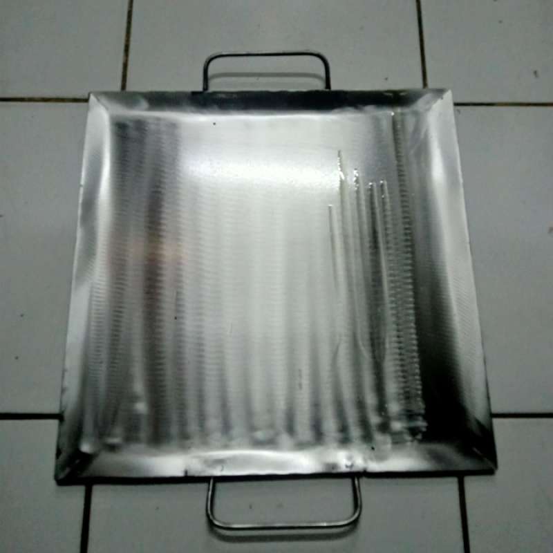 Promo Wajan Plat Besi Persegi /roti Bakar Kebab Burger Ukuran 40ã—40 Cm ...