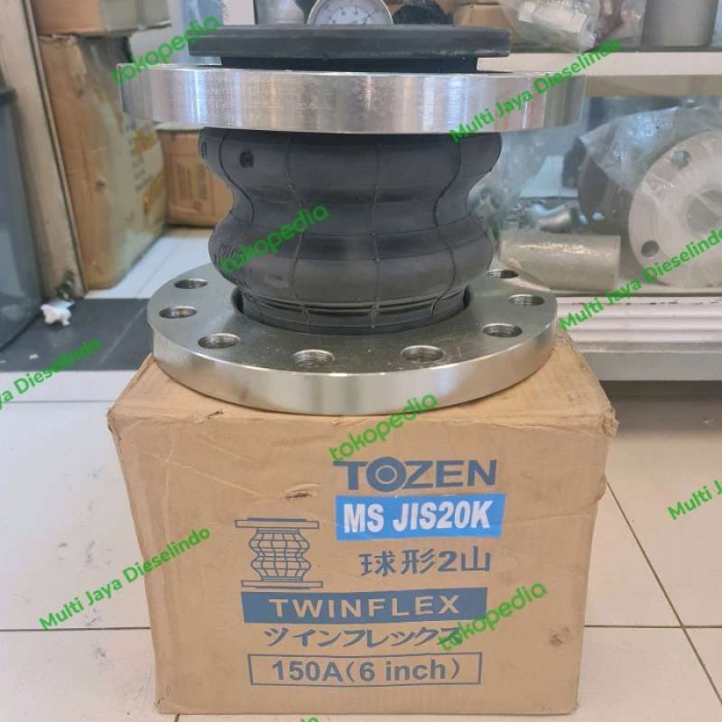 Promo Tozen Flexible Rubber Joint Twinflex Jis 20k 4 Inch Dn100 Diskon ...