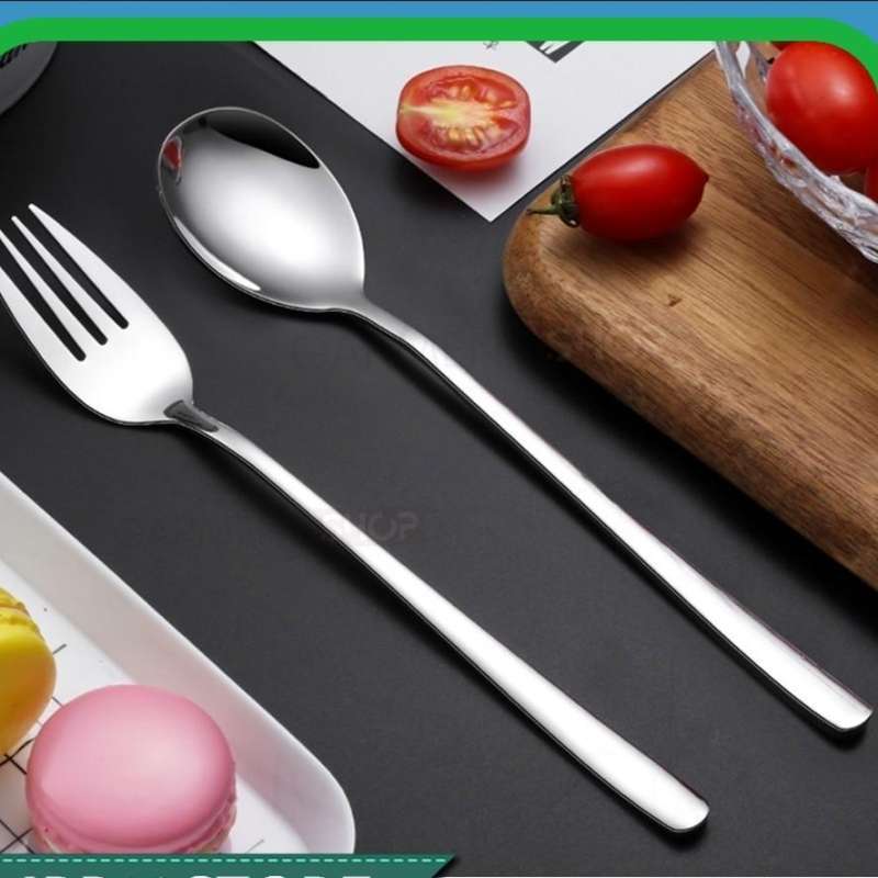 Jual Sendok Garpu Panjang Korea Set Stainless Makan Nasi Cafe Resto ...