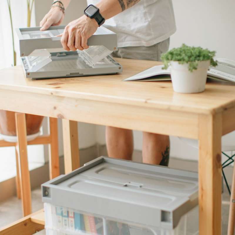 Promo Box Lipat Storage Transparan Folding Foldable Container Premium ...