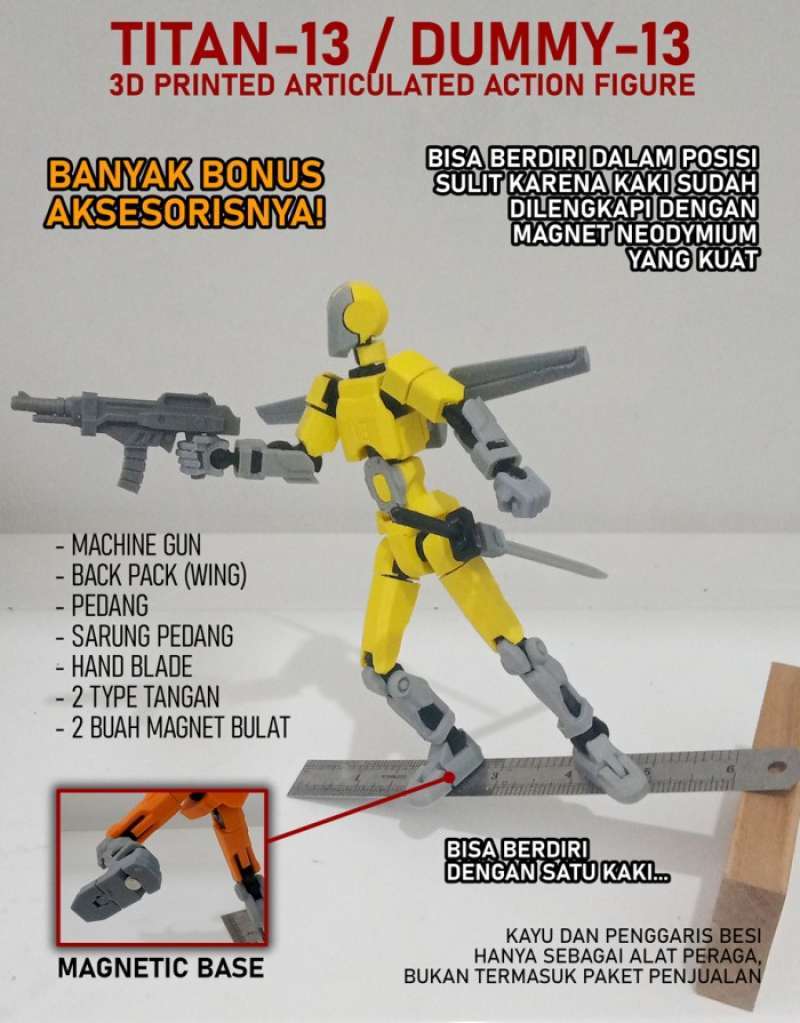 Promo Articulated 3d Printed Statue - Action Figure 3d Printing /manekin 3d - Dummy13 Blue ...