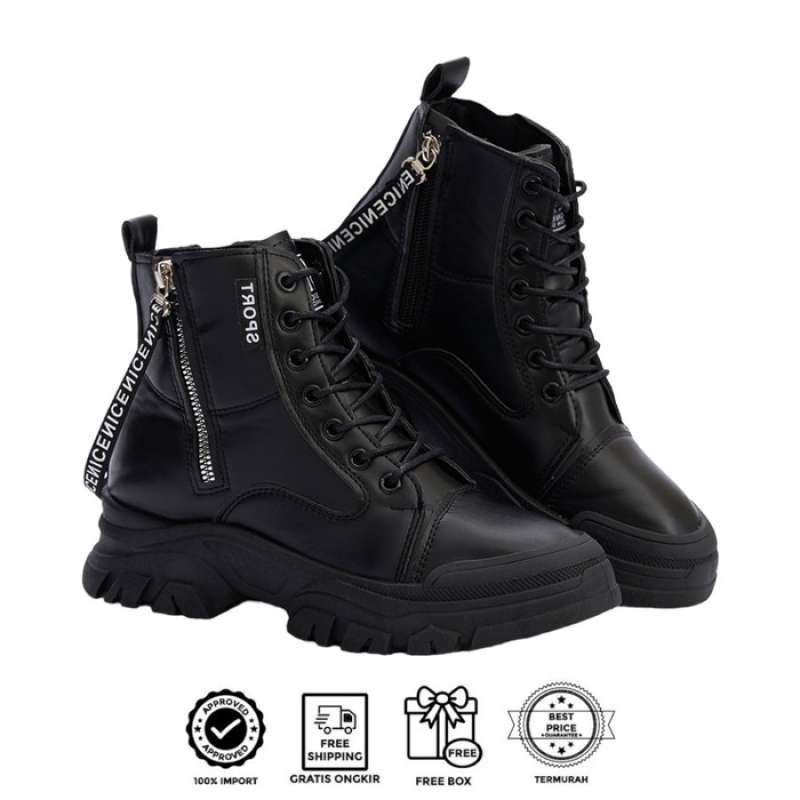 Jual Sepatu Sneakers Shoes Wanita Import Korea High Boots Premium ...