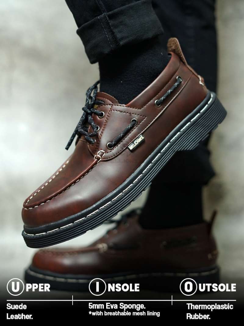 Promo Mvs X Pascal Sepatu Docmart Tali Pria Cokelat Pantopel Derby ...