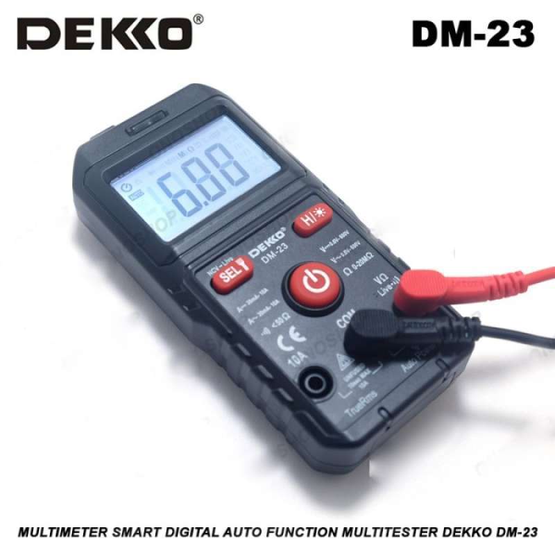 Promo Dekko Dm-23 Multimeter Smart Digital Auto Function Multitester ...