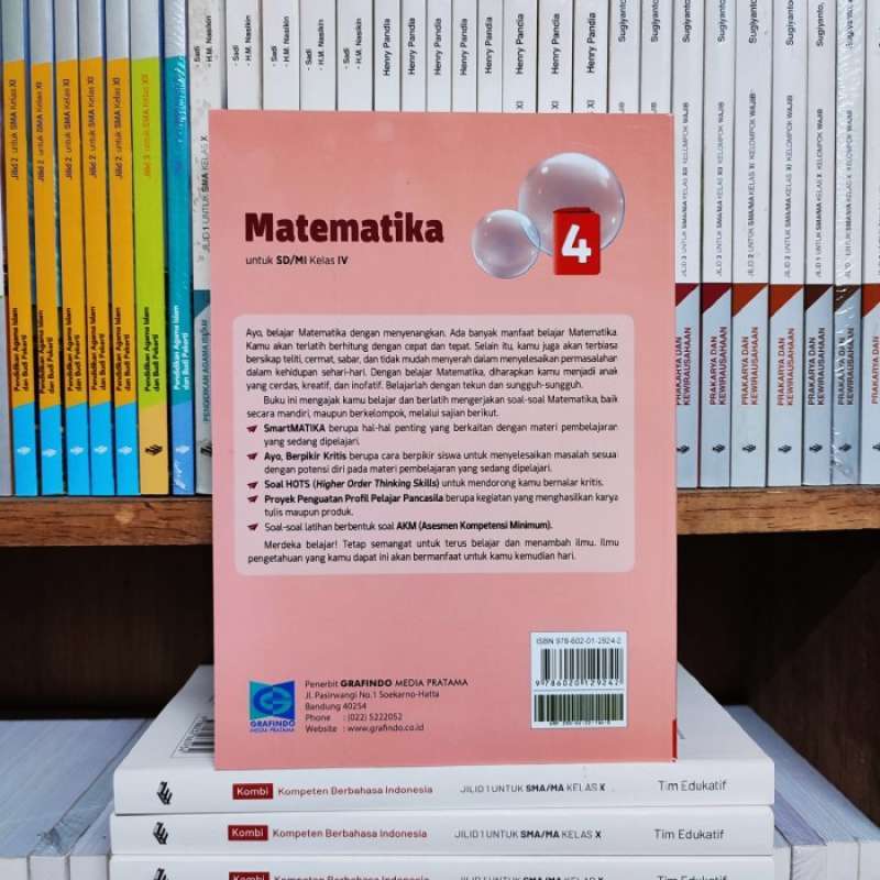 Promo Buku Matematika Kelas 4 Sd Grafindo Kurikulum Merdeka Diskon 23% Di Seller Malini Store ...