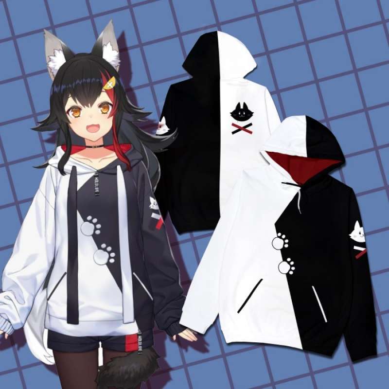 Jual Jaket Hoodie Ookami Mio Hololive || Vtuber Virtual Youtuber Di ...