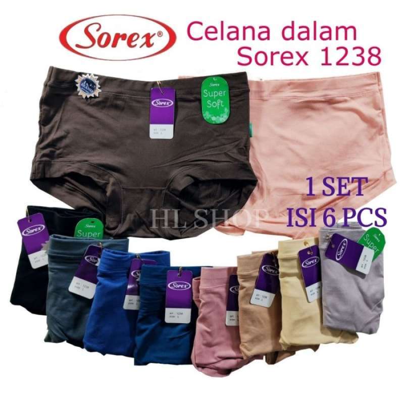 Jual 6 Pcs / Setengah Lusin Cd Sorex 1238 Celana Dalam Wanita Super Soft Di Seller Zenin ...