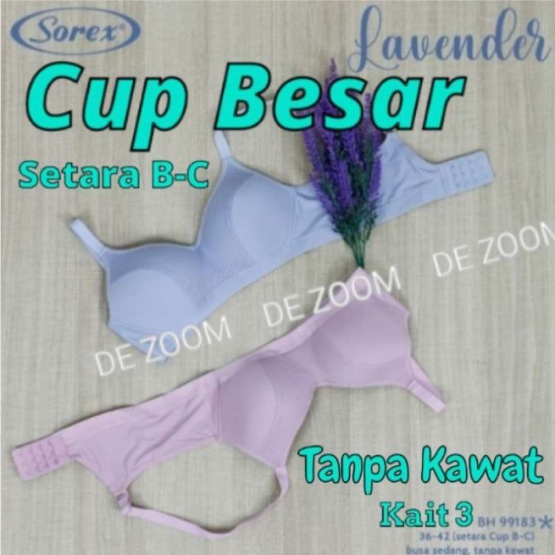 Jual Bh Sorex 99183 Cup B Tanpa Kawat Busa Tipis Kait 3 Bahan Super ...