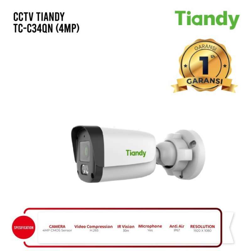 Promo Tiandy Tc-c34qn 4mp Fixed Ir Bullet Camera Diskon 23% Di Seller ...