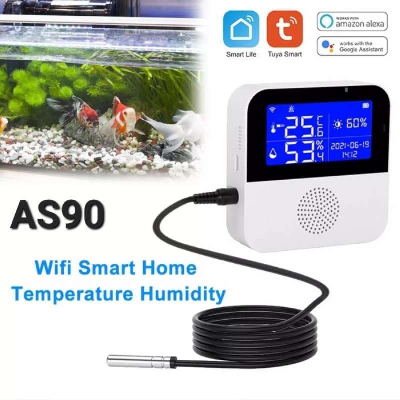 Promo Av As90 Tuya Wifi Temperature & Humidity Sensor For Rium Plants ...