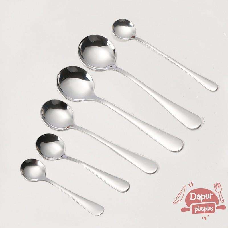 Jual Sendok Makan Bulat Korea Stainless Steel 301 Tebal Polos-multi ...