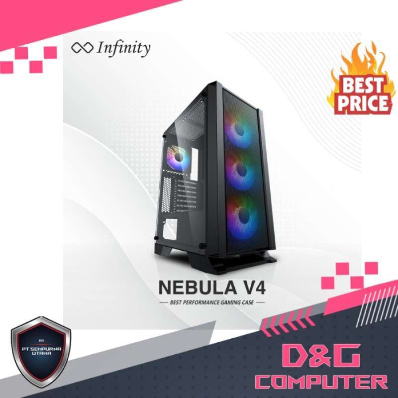 Promo Casing Infinity Nebula V4 Tempered Glass - Atx, Matx Gaming Case ...