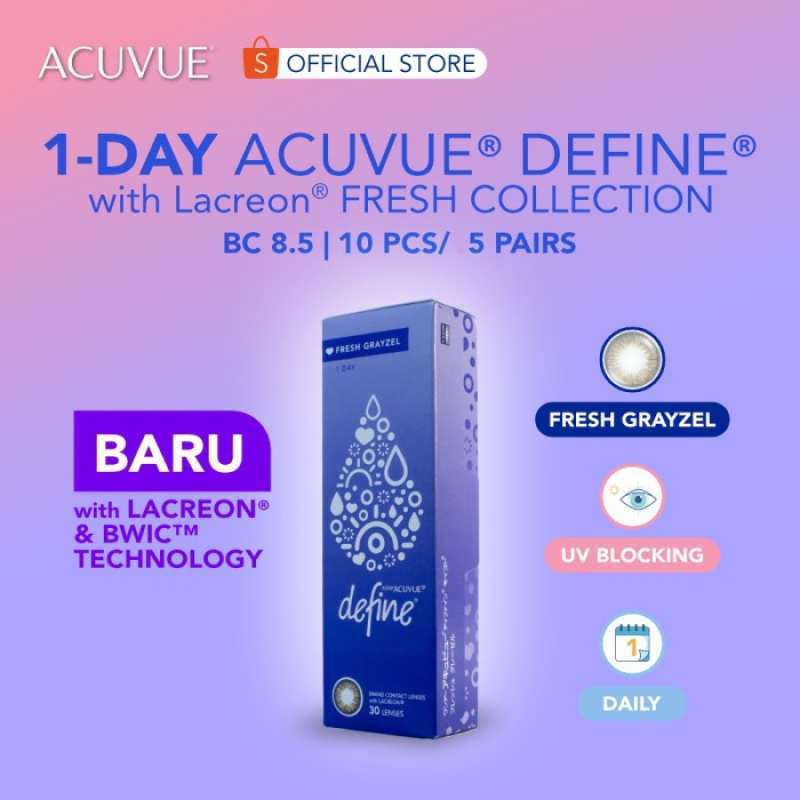 Jual Acuvue Define Fresh Grayzel (daily) Isi 10 Pcs (5 Pasang) - -3,75 ...