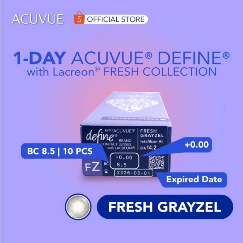 Jual Acuvue Define Fresh Grayzel (daily) Isi 10 Pcs (5 Pasang) - -3,75 ...