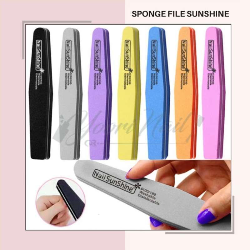 Jual Sponge File Sunshine Nail Art Sponge Nail File Buffer Nails ...