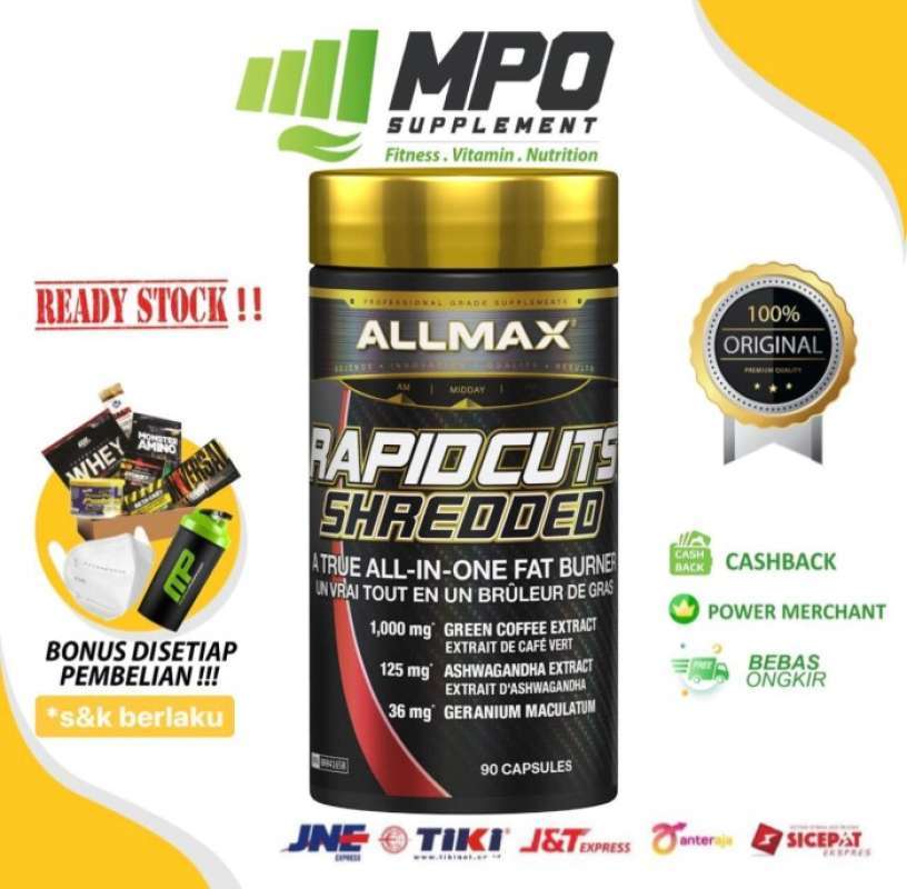 Promo Allmax Rapid Cuts Shredded 90caps Allmax Rapidcuts Shredded Fatburner Diskon 33% Di Seller ...
