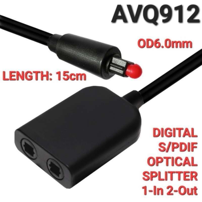 Promo Promo- Avpro Avq912 Digital Spdif Optical Tos Audio Splitter 1-in ...