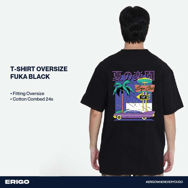 Promo Erigo T-shirt Oversize Graphic Fuka Black - Xl Diskon 73% Di ...