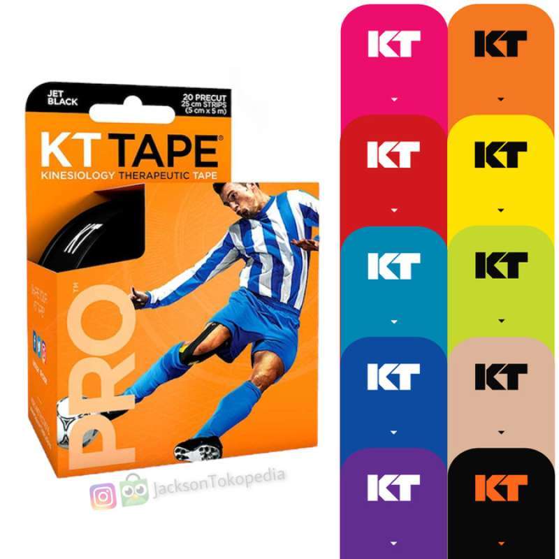 Promo Kt Tape Pro Semua Warna 10” Precut 20 Strips 5cm X 25cm / Kinesiology Kinesio - Jet Black ...