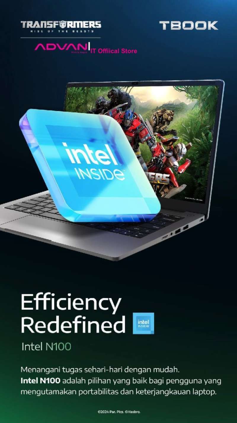 Jual Advan Transformer T-book Grey ( N100 4gb 128gb Emmc Intel Uhd 14 ...