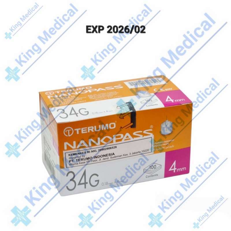 Promo Nanopass Terumo 34g X 4mm Jarum Pena Insulin Diskon 33% Di Seller ...