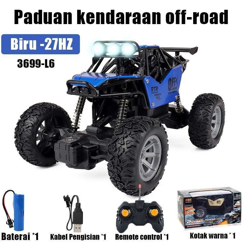 Promo 【duffy Toys】 1:18 Mainan Mobil Remote Control Offroad Penggerak Dua Roda Mobil Pendakian ...