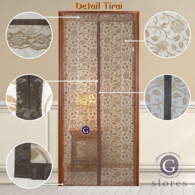 Promo Tirai Magnet Mesh Premium Anti Nyamuk Gorden Magnet Motif Bunga ...