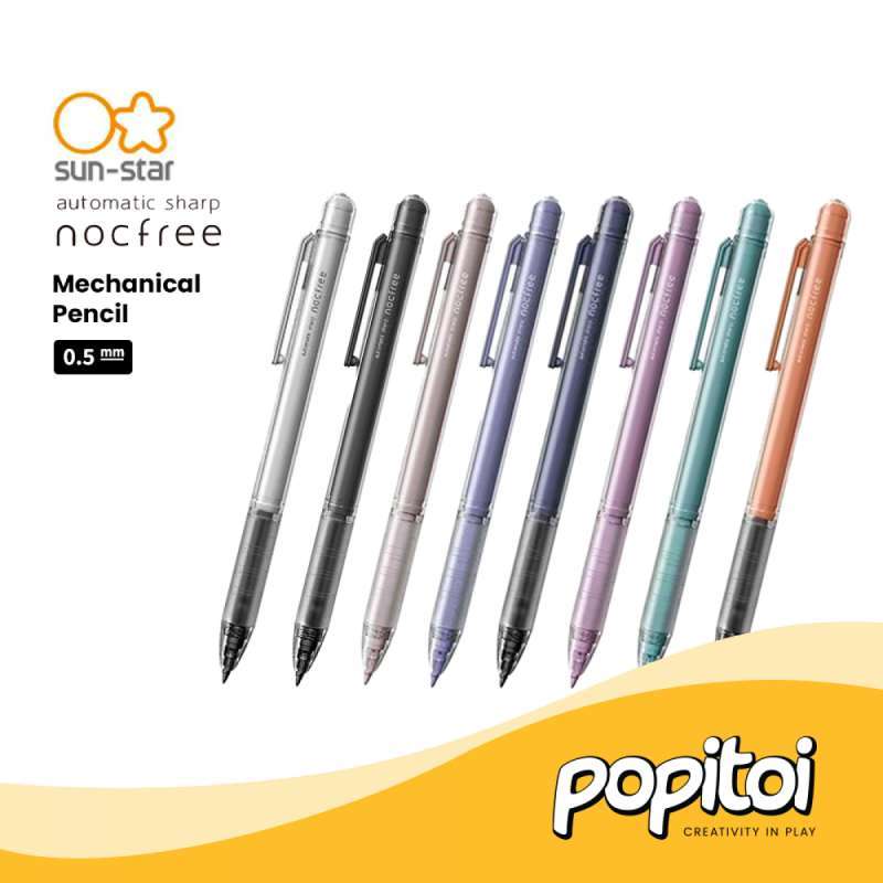 Jual Sun Star Automatic Nocfree Mechanical Pencil 0.5 Mm Pensil Mekanik ...
