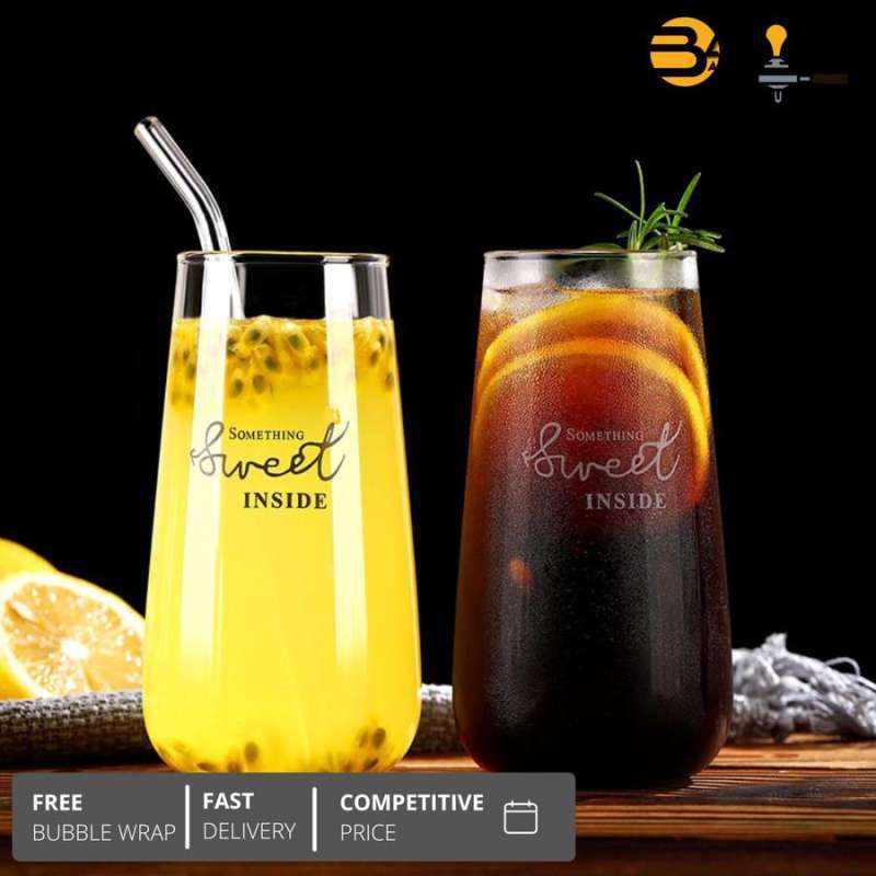 Promo Kopi Gelas Mug Coffee Sweet Inside Design Transparan 500ml - Tall ...