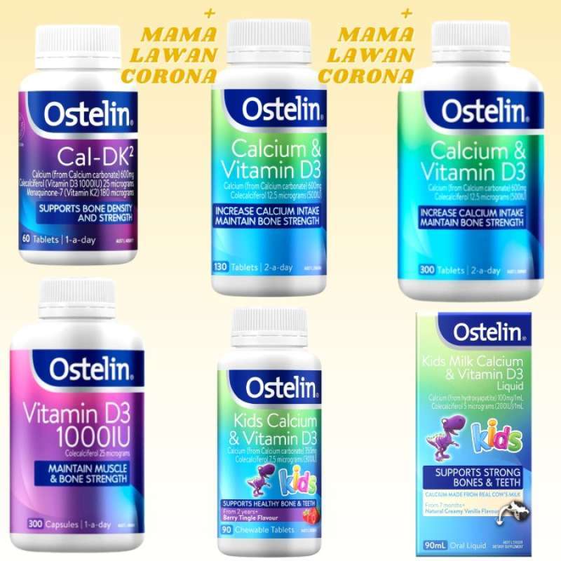 Promo Ostelin Calcium & Vitamin D3 130 300 Tablets 1000iu Cal Dk2 60 ...