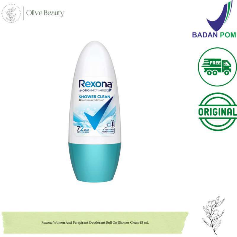 Jual Rexona Women Anti Perspirant Deodorant Roll On Shower Clean 45 Ml ...