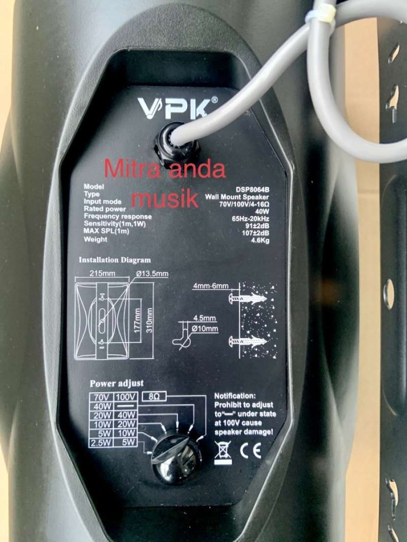 Promo Speaker Pasif Wall Mount Gantung Public Address Vpk Dsp8064b 6 ...